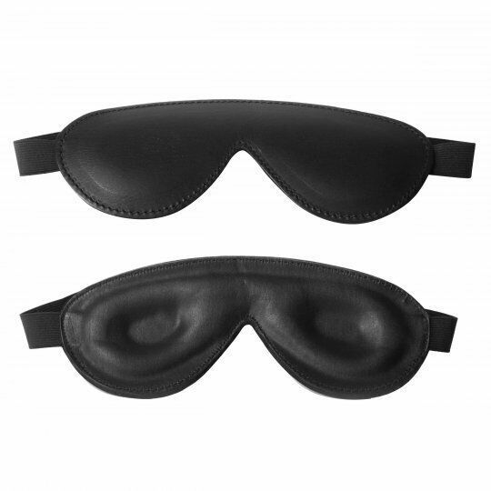Strict Leather Padded Bondage Blindfold Black Bdsm Master Slave Face
