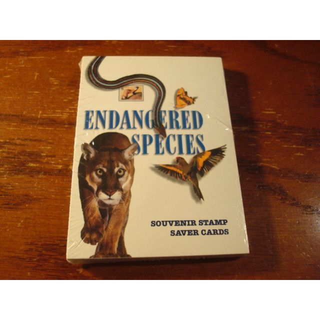 1996 USPS, Souvenir Stamp Saver Cards, Sealed Set, ENDANGERED SPECIES ...