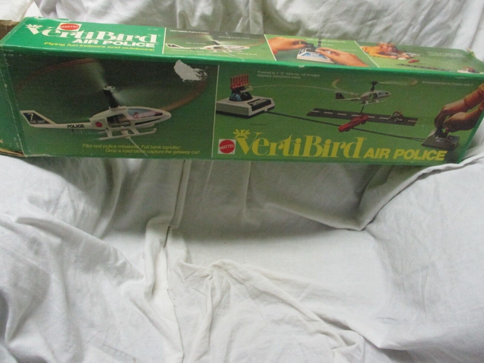 Mattel Vertibird Air Police Flying Helicopter Complete With Box Works Pieces Mis On Ebid United