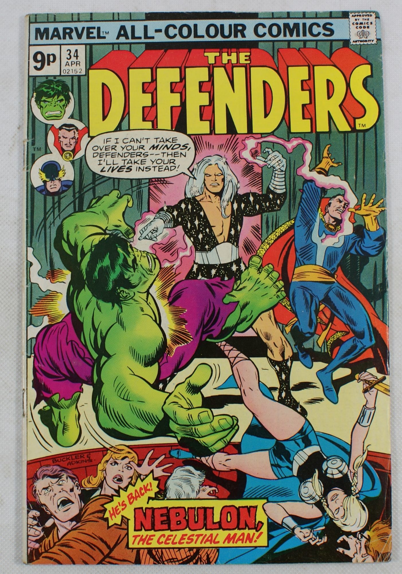 Defenders 1972 Vol1 34 Valkyrie Hulk Nebulon Marvel Comics On Ebid United States