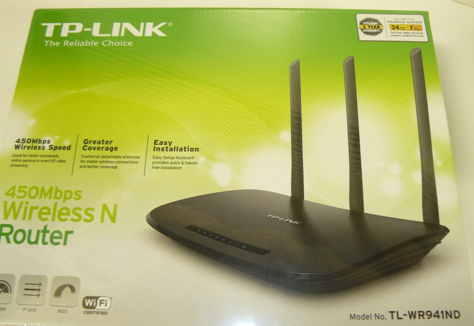 New TP-LINK 450 Mbps wireless n router, new in the box, never opened on ...