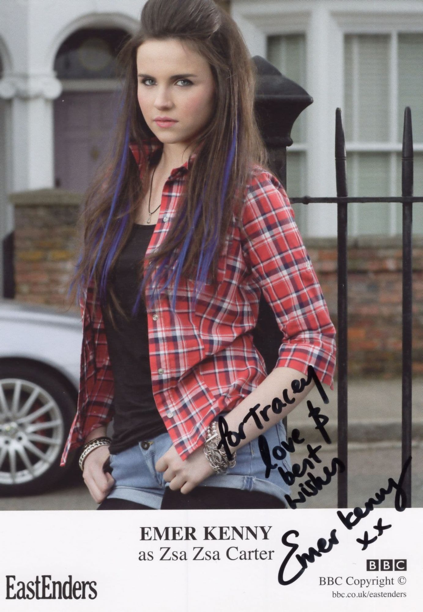 Emer Kenny As Zsa Zsa Carter Bbc Eastenders Rare Hand Signed Cast Card And Letter On Ebid United