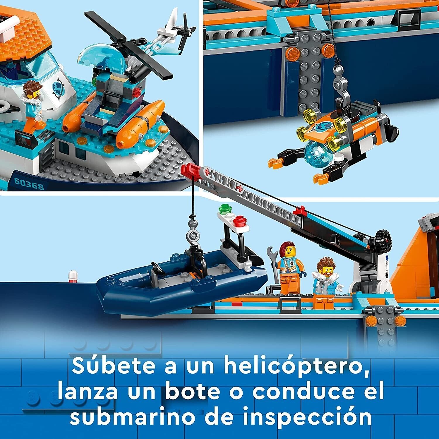 LEGO 60368 City Barco Explorador del Ártico, Barco Grande de Juguete ... LEGO 60368 City Barco Explorador del Ártico, Barco Grande de Juguete ...