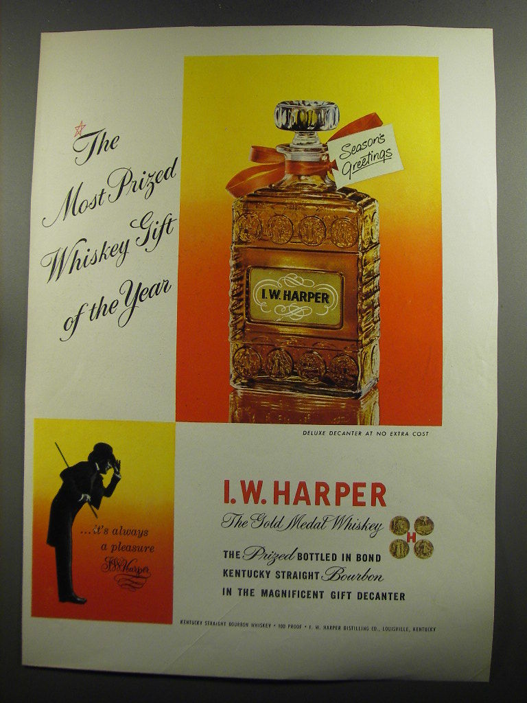 1952 I W Harper Whiskey Ad The Most Prized Whiskey T Of The Year